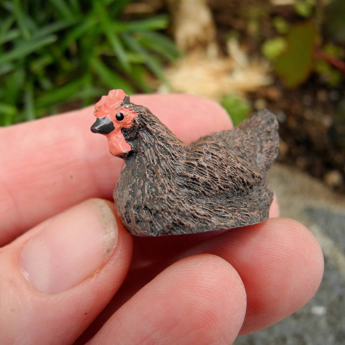 Miniature Garden Chicken Mini Hen & Bedding, Dollhouse Miniature, Farm ...