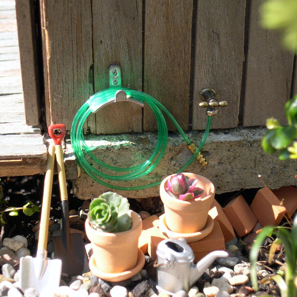 Miniature Garden Hose, Hangar & Faucet Set for Dollhouse Gardening too ...