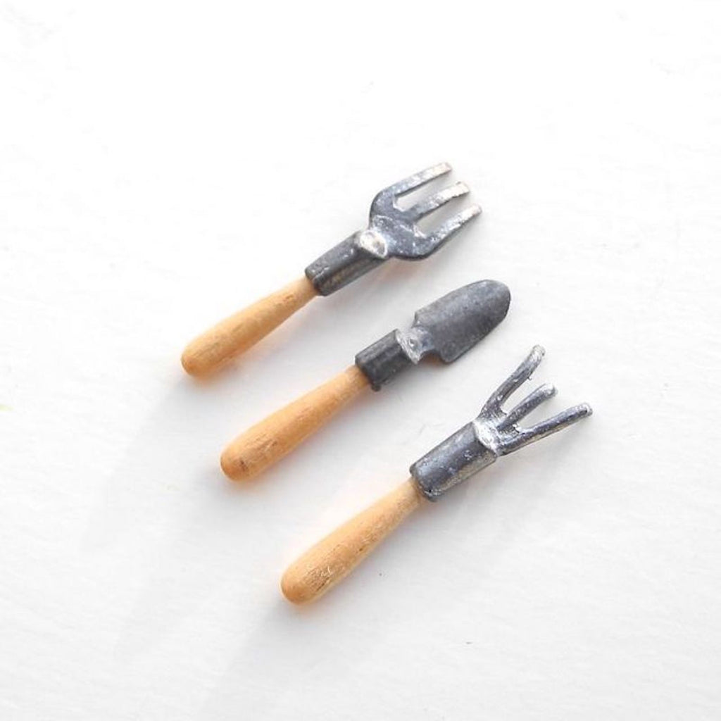 Miniature Garden Hand Tools for Dollhouse Garden or Fairy Garden – Two ...