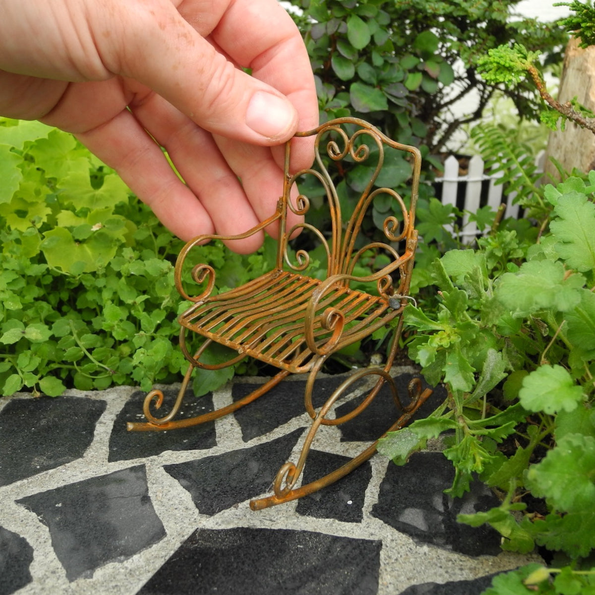 Miniature Garden Rocking Chair, for Fairy or Dollhouse Miniature ...