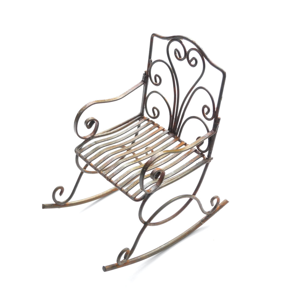 Miniature Garden Rocking Chair, for Fairy or Dollhouse Miniature ...